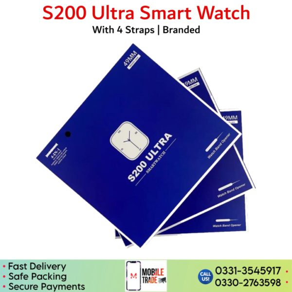 S200 Ultra Smart Watch - 4 in 1 | MobileTrade.Pk